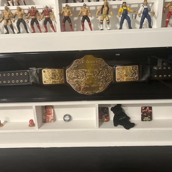 Wrestling Belt 54" Display Case Cabinet W/98% UV Acrylic Door- Lockable ...