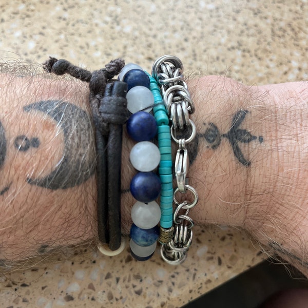 Mens Bracelet, Boho Mens Bracelet, Christmas Gift, Tribal Mens Bracelet ...
