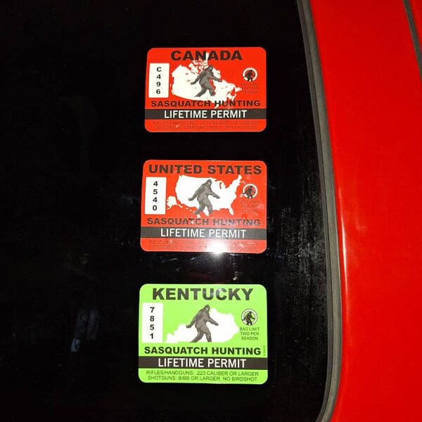 United States Ghost Hunting Permit Sticker - Decal - American Made - UV ...