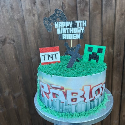 Minecraft Cake Topper Bundle Personalise NAME - Etsy UK