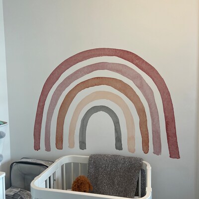 Wall Sticker Rainbow Watercolor Removable and Watercolor Boho - Etsy