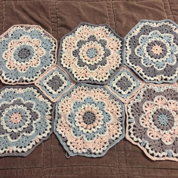 Crochet Blanket Pattern Pdf File BLOOMING HOPE Blanket Pattern Photo Tutorial Girl Vintage Vibe ...