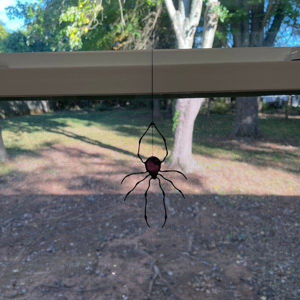 Spider Stained Glass Window Hangings Unique Gifts for Friend Halloween ...