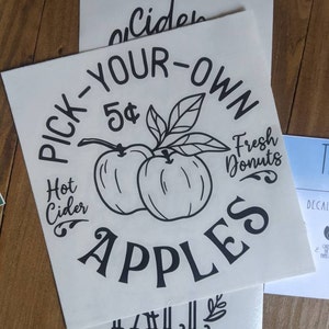 Fall Vinyl Decal Permanent Vinyl Decal Happy Harvest Vinyl Decal ...