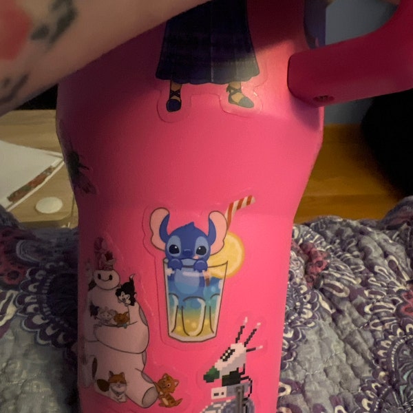 Stitch Lemonade Transparent Disney Laptop Stickers/ Tropical Lilo Ohana ...