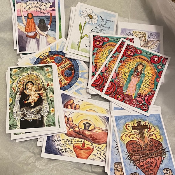 Catholic Prayer Cards, Bulk Order of 100, 75, or 50; Optional Variety ... Catholic Prayer Cards, Bulk Order of 100, 75, or 50; Optional Variety ...