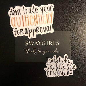 Encouraging Inspirational Quote Stickers Self Care, Motivational ...