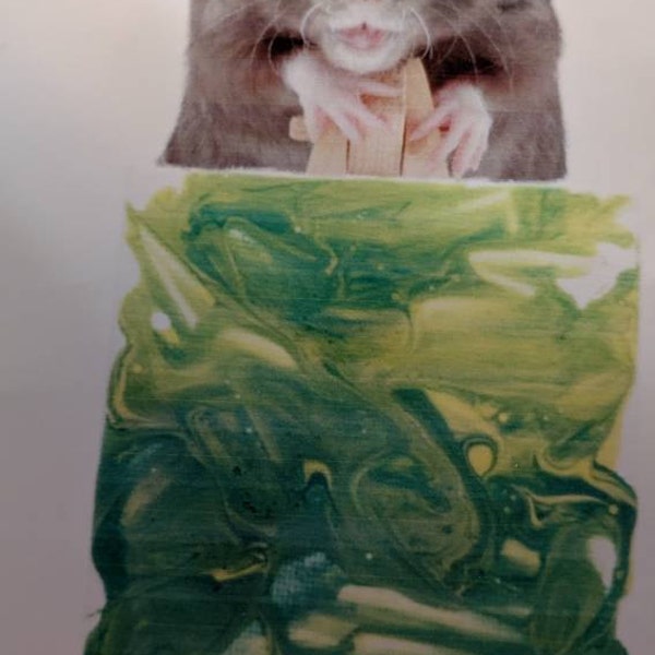Rat Painting 3"x3" - Etsy