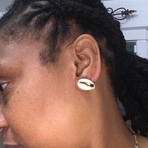 Cowrie Shell Stud Earrings - Etsy