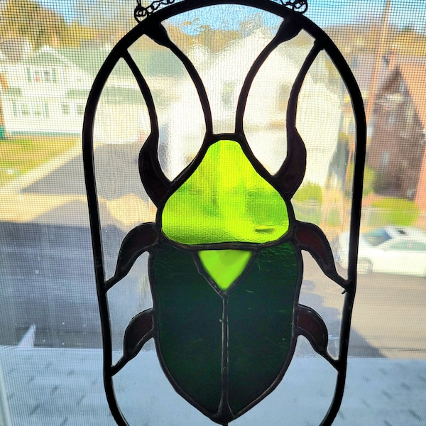 Stained Glass Insect, Stained Glass Beetle Pattern, Digital Download ...