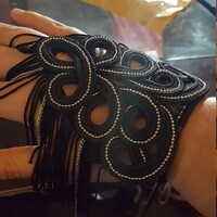 Puff Sleeved Tulle Wedding Jacket, Black Mesh Evening Dress Coverup ...