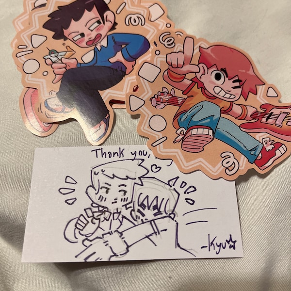 Scott Pilgrim Stickers - Scott Pilgrim, Ramona Flowers, Knives Chau ...