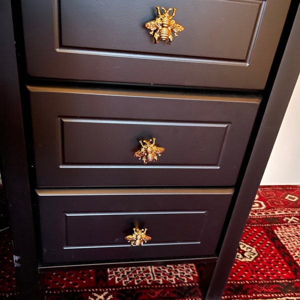 Brass Bee Knobs , Bumble Bee Drawer Pulls, Custom Engraved Wardrobe Knob Cabinet Knobs Modern ...