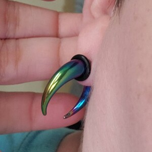 9 Black Steel Pinchers 0g-14g Pinchers Horseshoes Talons Tapers ...