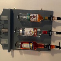 Handmade Pine Optics Bar, Personalised, Home Bar, Wall Mounted Optics ...