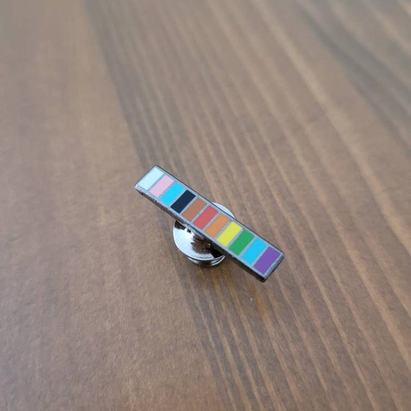 Progress Rainbow Baton Pin — Minimalist Pride Flag Accessory Gay ...