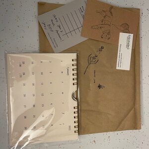 6in X 4.5in Simple Minimalist Calendar / Minimal Modern Design 2024 ...