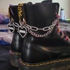 HARDWARE DOUBLE STEEL Boot Chains, O Ring Boot Charm, Chunky Grunge ...