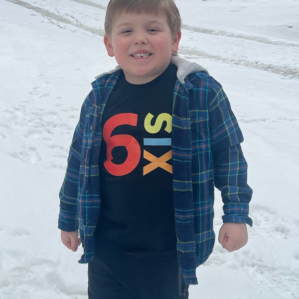 6th Birthday Shirt, Six Birthday Shirt, Sixth Birthday Shirt, 6th ...