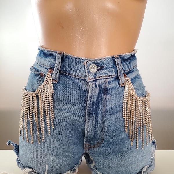 Rhinestone Fringe I High Quality Rhinestone Trim/ Rhinestone Chain ...