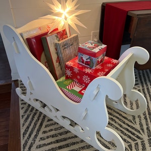 White Medium Sleigh Display - Etsy