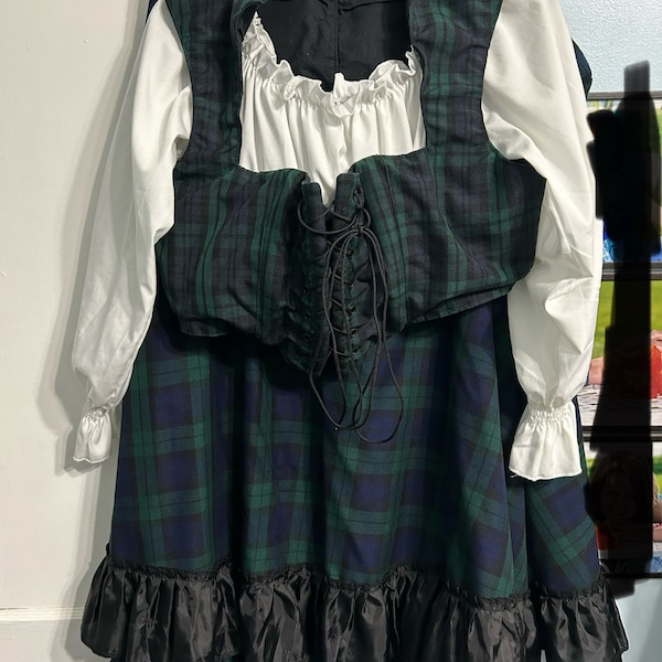 Blackwatch Tartan Plaid Scottish Irish Celtic Renaissance Bodice for ...