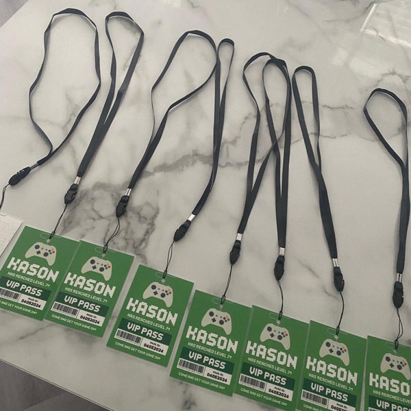 Personalised School Leavers Leaving Party Style VIP Pass & Lanyard ...