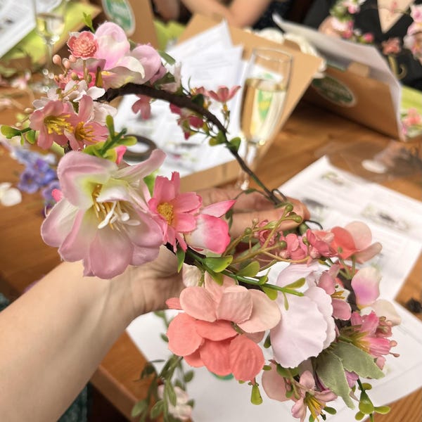 Flower Crown Making Kit, Bright Coloured Flower Crown DIY, Make Your ...