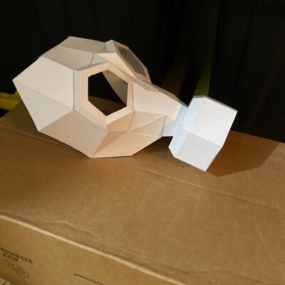 Gas Mask Papercraft Mask Template, 3D Low Poly Paper Mask, Unique ...