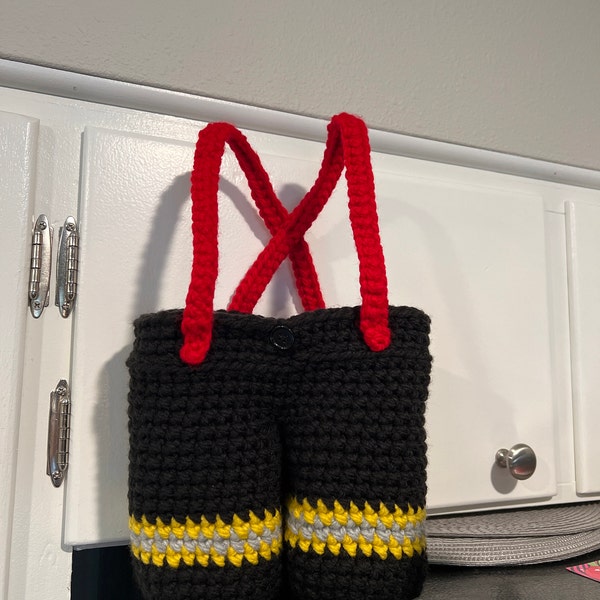 Crochet Pattern: Firefighter Pants Gift Basket, Tote, Wine, Holiday ...