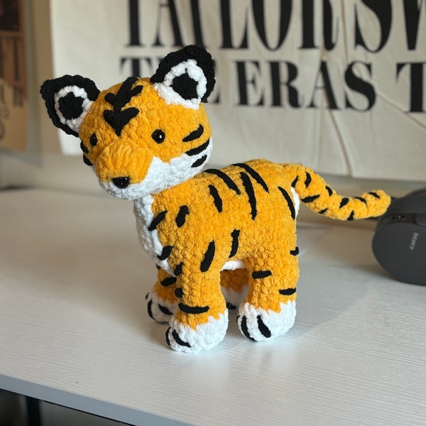 Niko Tiger - Crochet Pattern, Tiger Amigurumi Pattern, 4 Leg Tiger ...