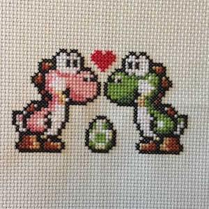 Yoshi in Love Cross Stitch Pattern - Etsy