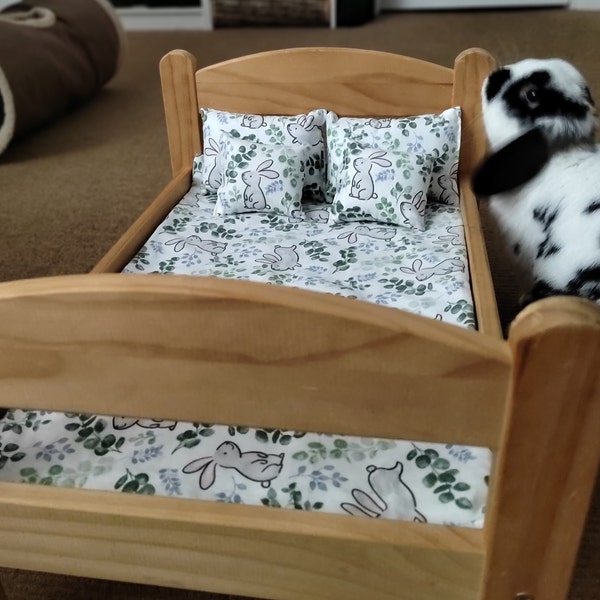 Doll Bed Comforter Set [ Bunny Bedding [ for the Ikea Duktig Doll Bed ...