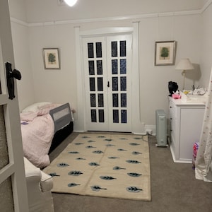 Modern Handwoven Wave Pattern Wool Shag Rug, Soft Wool Minimalist ...