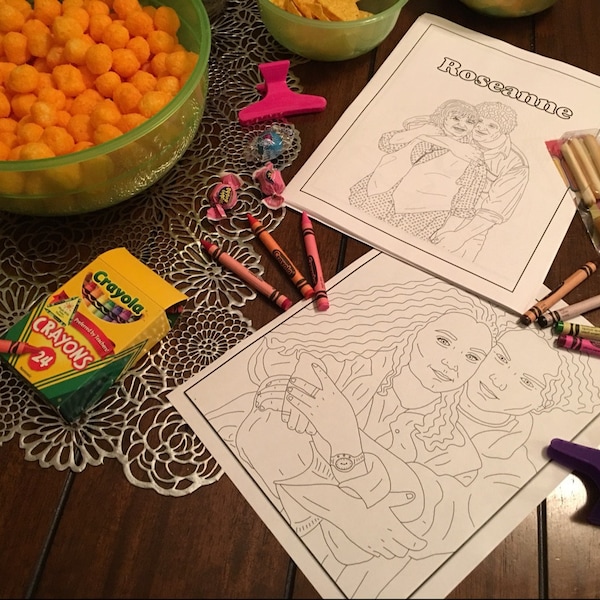 Roseanne Digital Coloring Book // Instant Print PDF File, Travel ...