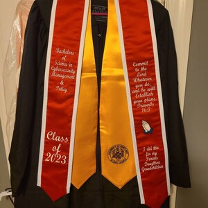 Graduation Stoles Slanted / You Get 10 Letters Vertical / Your - Etsy