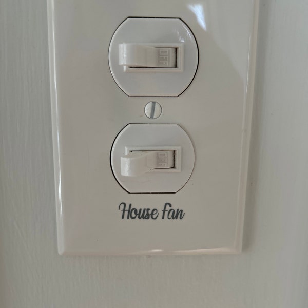 Custom Light Switch Labels // Light Switch Stickers // Light Plate ...