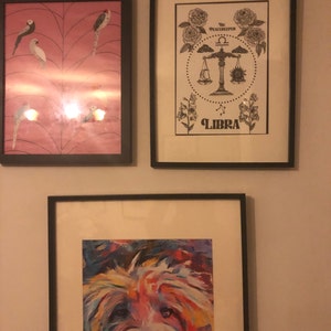 Libra Zodiac Star Sign Dot Work Print the Scales, Astrology Art Print ...