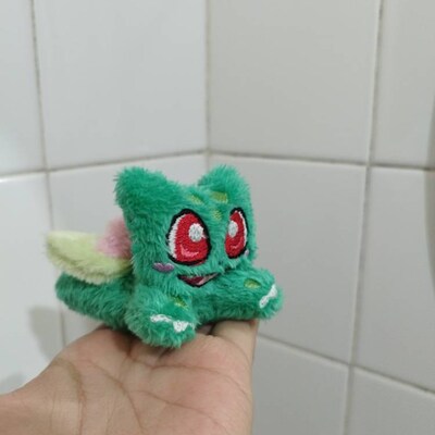 ITH Blue Dragon Sea Slug Plush Embroidery Pattern Adorable Blue ...