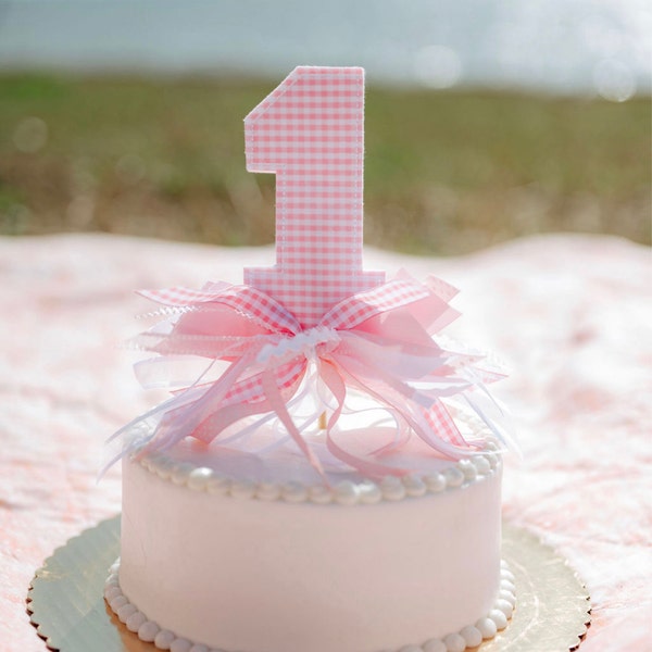 Number Cake Topper With Ribbons - Etsy