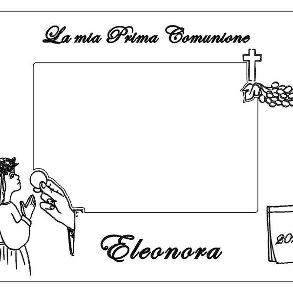 First Holy Communion Souvenir Photo Frame Girl and Boy Svg Dxf. - Etsy