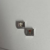 Italian Charms Classic 9mm Size Enamel Gold and Stainless Charm Links ...