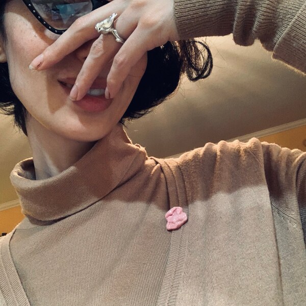 Chewing Gum Pins, Pink Porcelain. Bubble Gum Food Jewel. Candies Sweets ...