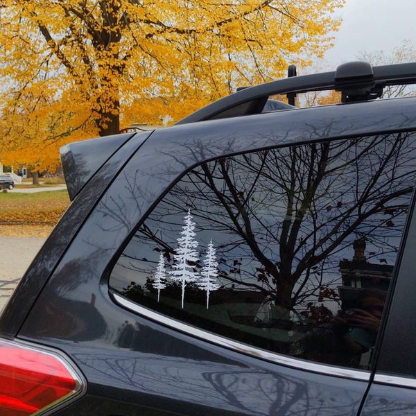 Fir Trees Vinyl Decal - Vinyl Sticker, Car Window Decal, Yeti Cup Decal ...