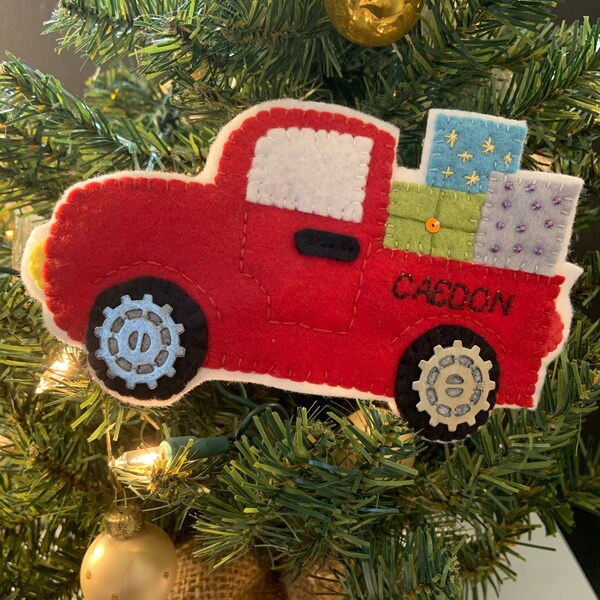 PDF PATTERN: Christmas Car. Felt Christmas Ornaments Pattern. Tree ...