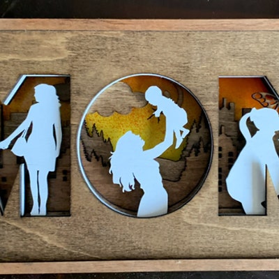 Svg MOM Laser File for Cutting Dxf Cnc Mother Laser Cutting & Laser Cut ...