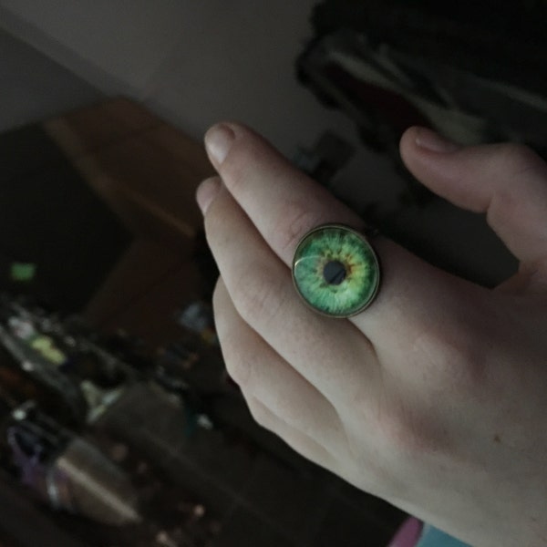 Green Eye Ring Wife Gift Eye Ring Eyeball Ring Eye Jewelry Women Ring ...