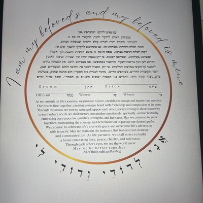 Printable DIY Ketubah, Text Only Modern Customizable, Digital Download ...