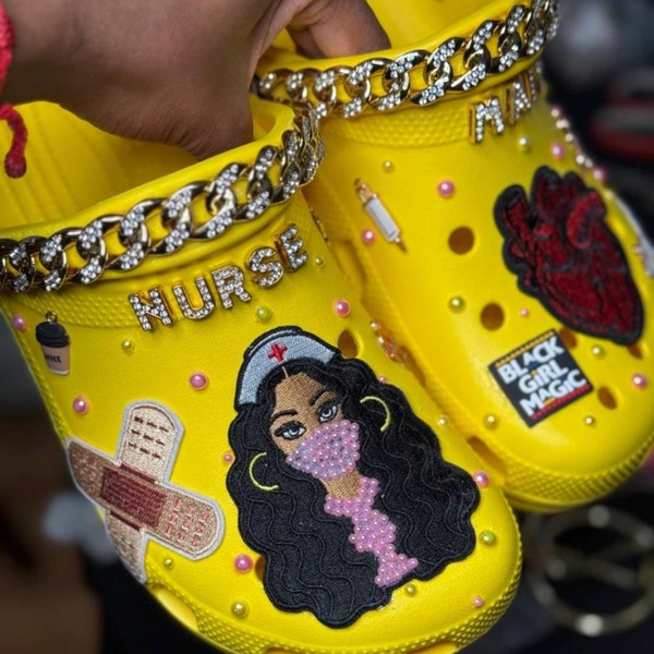 Nurses Heart| Custom Crocs| Nurse Custom Crocs| Nurse Footwear - Etsy