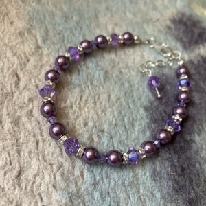 Clear Swarovski Crystal, Egyptian Glass & Sterling Bracelet 2312 - Etsy